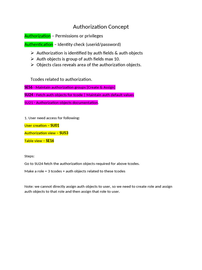 Authorization Concept | PDF