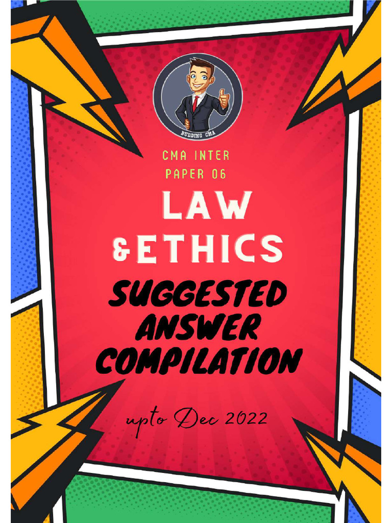 Paper 06 Law and Ethics Suggested Ans Compilation | PDF | Employment | Private Law