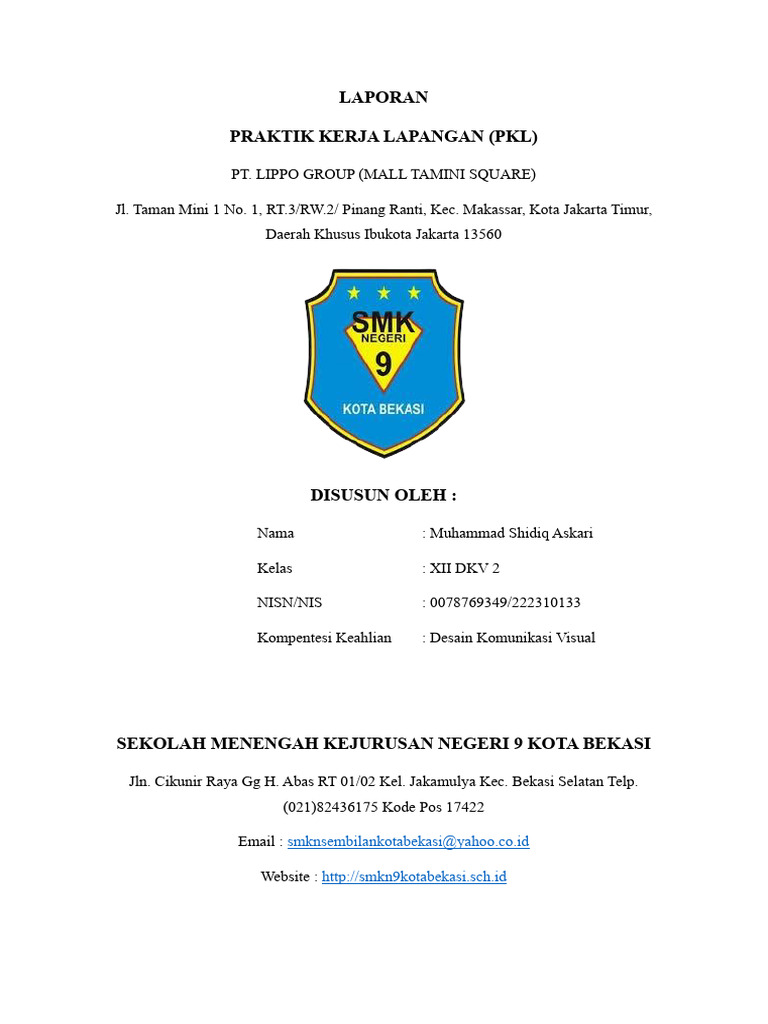 Laporan PKL Jurusan DKV Final | PDF