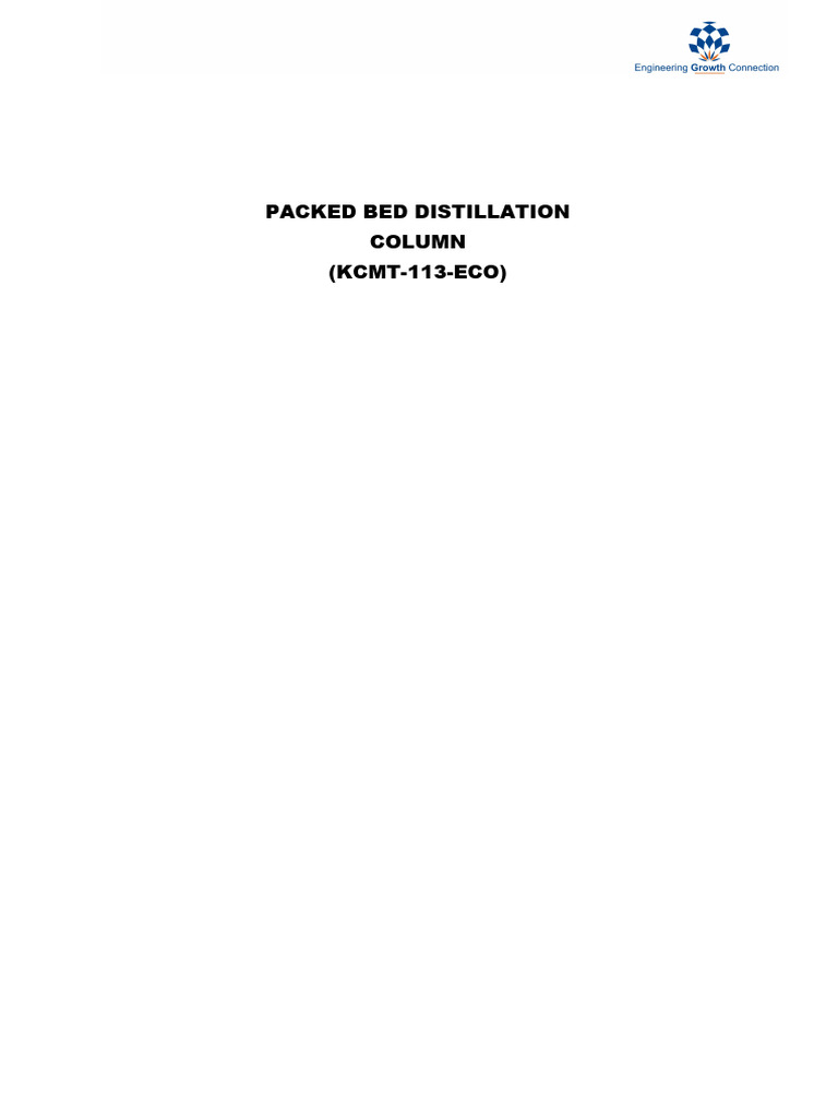 Packed Bed Distillation Column Guide | PDF | Distillation | Unit Operations
