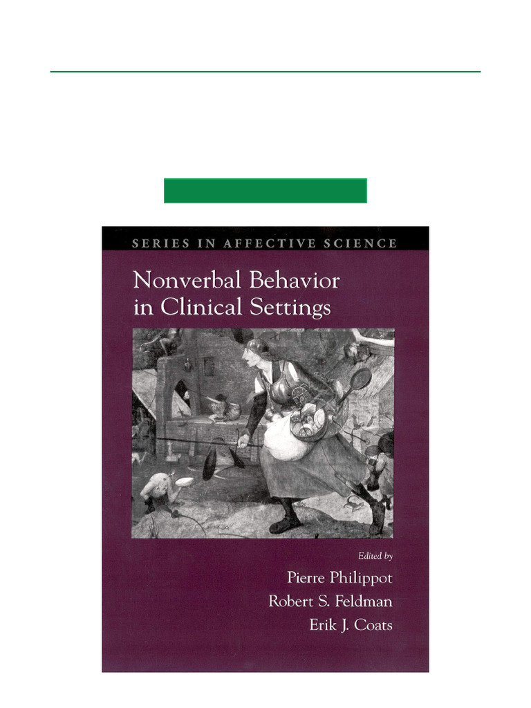 Nonverbal Behavior in Clinical Settings - 1st Edition Complete Digital ...