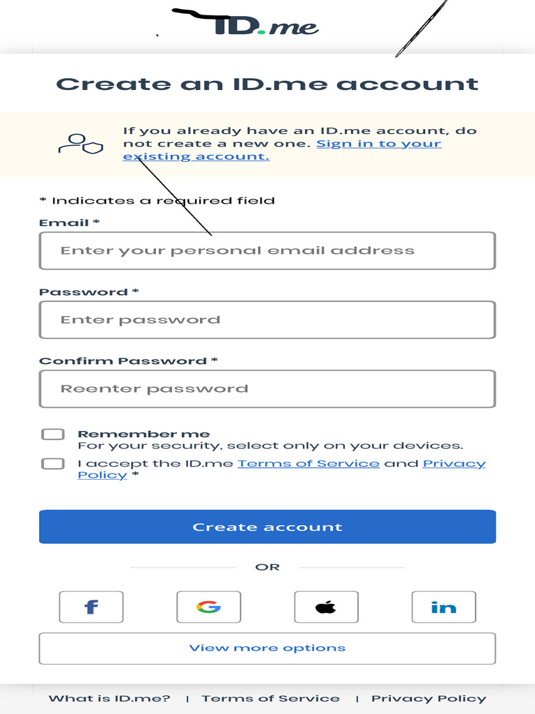 Create An ID - Me Account - ID - Me | PDF