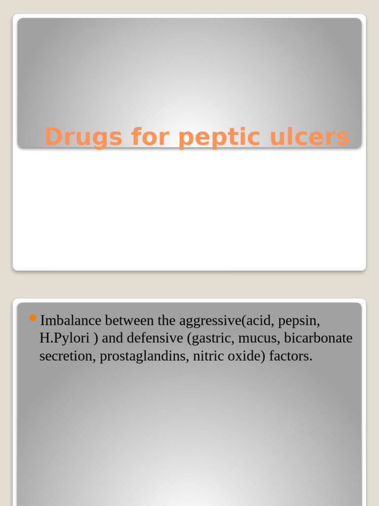 Peptic Ulcer Causes and Treatments | PDF