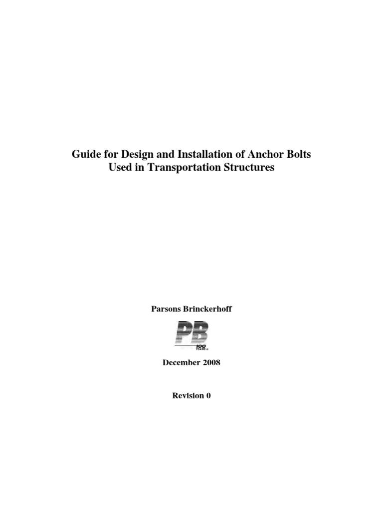 Anchor Bolt Design Guide | PDF | Structural Load | Concrete