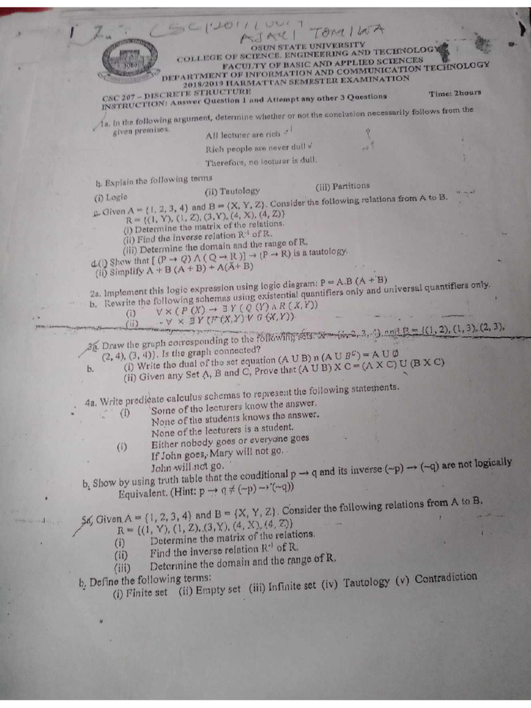 CSC 207 PQ PDF | PDF