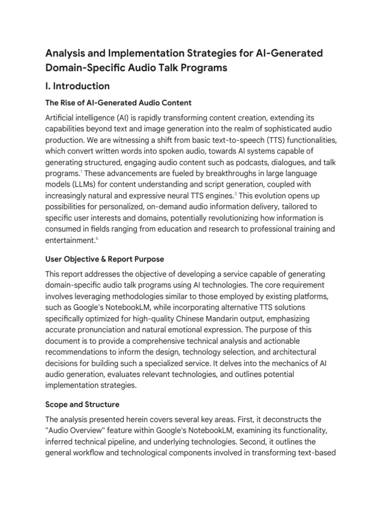 NotebookLM Audio Podcast Research | PDF | Speech Synthesis | Artificial ...