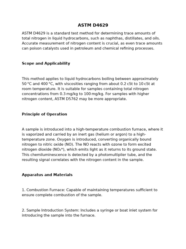 ASTM D 4629 LOW NITROGEN | PDF | Calibration | Nitrogen