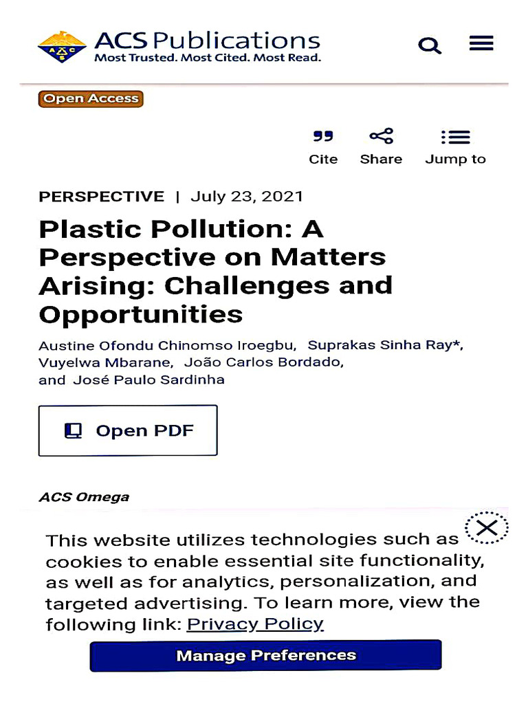 Plastic Pollution Hazardous Research Papers | PDF