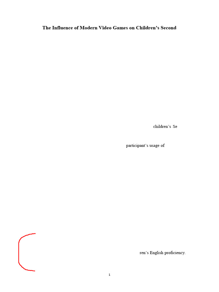 Lit Review - Video Games Case Study | PDF | Second Language Acquisition | Second Language