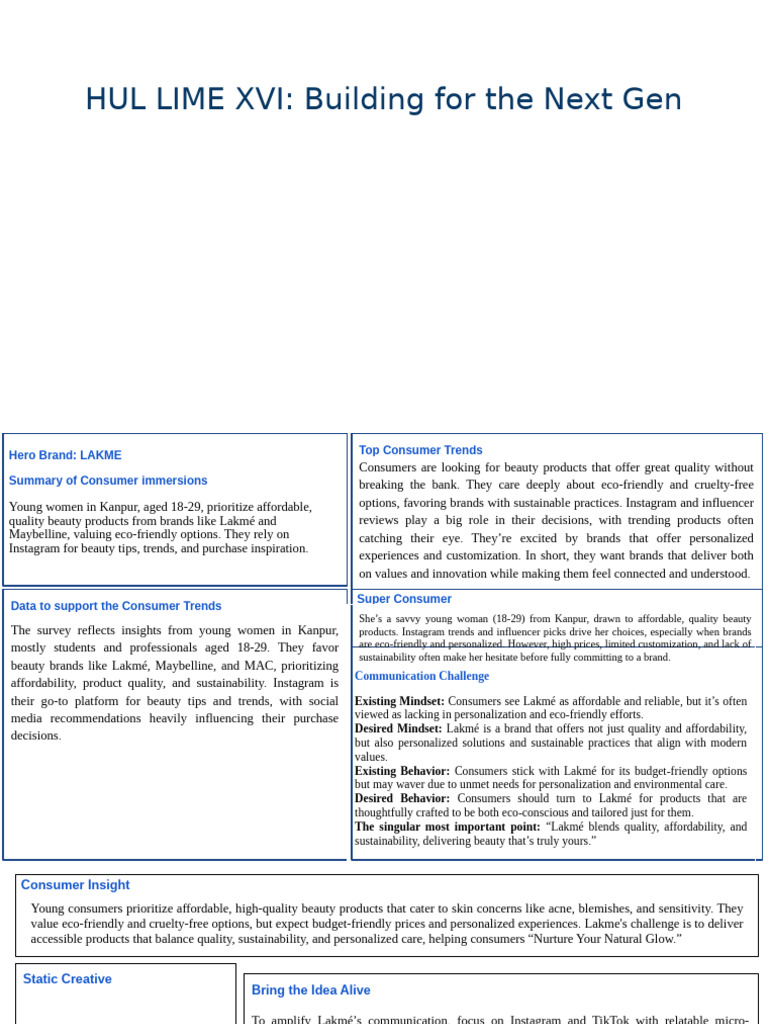 HUL LIME Submission Format XVI | PDF | Brand | Sustainability