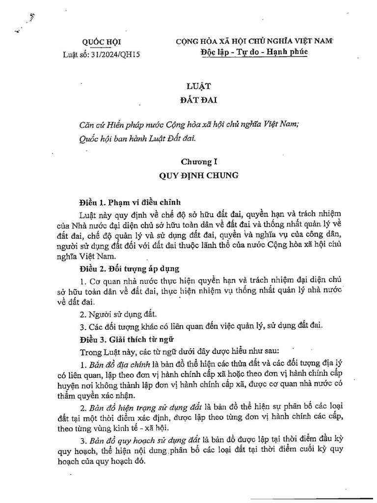 Luat Dat Dai Nam 2024 | PDF
