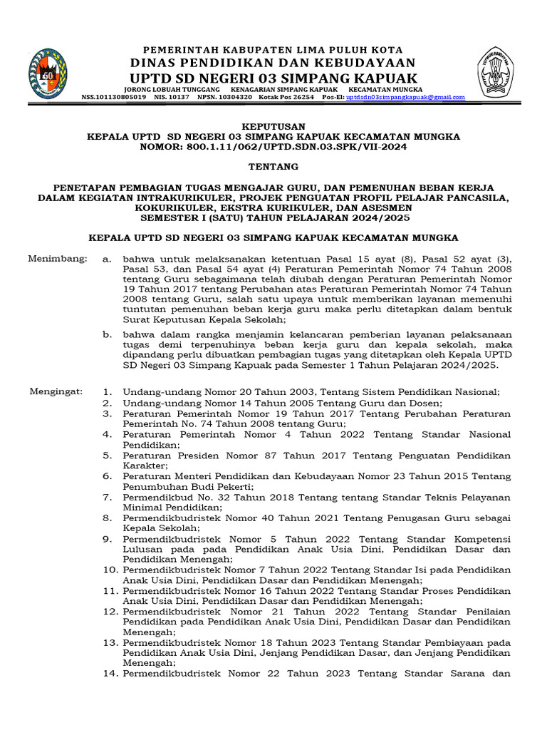 SK Pemb. Tugas 03 SPK 2024-2025 | PDF