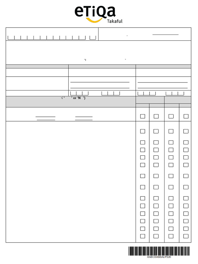 Takaful Health Declaration Form | PDF | Breast Cancer | Medical Specialties