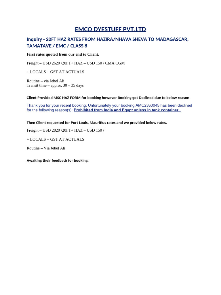 Madagascar , Tamatave - Emco | PDF