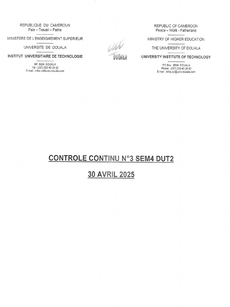 Edt CC3 Dut2 Sem4 2024 - 2025 | PDF