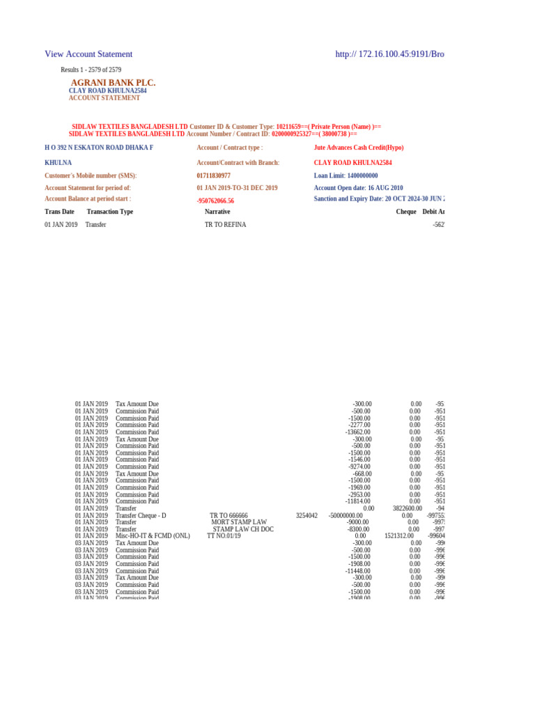 Agrani Bank PLC | PDF | Cheque | Debits And Credits