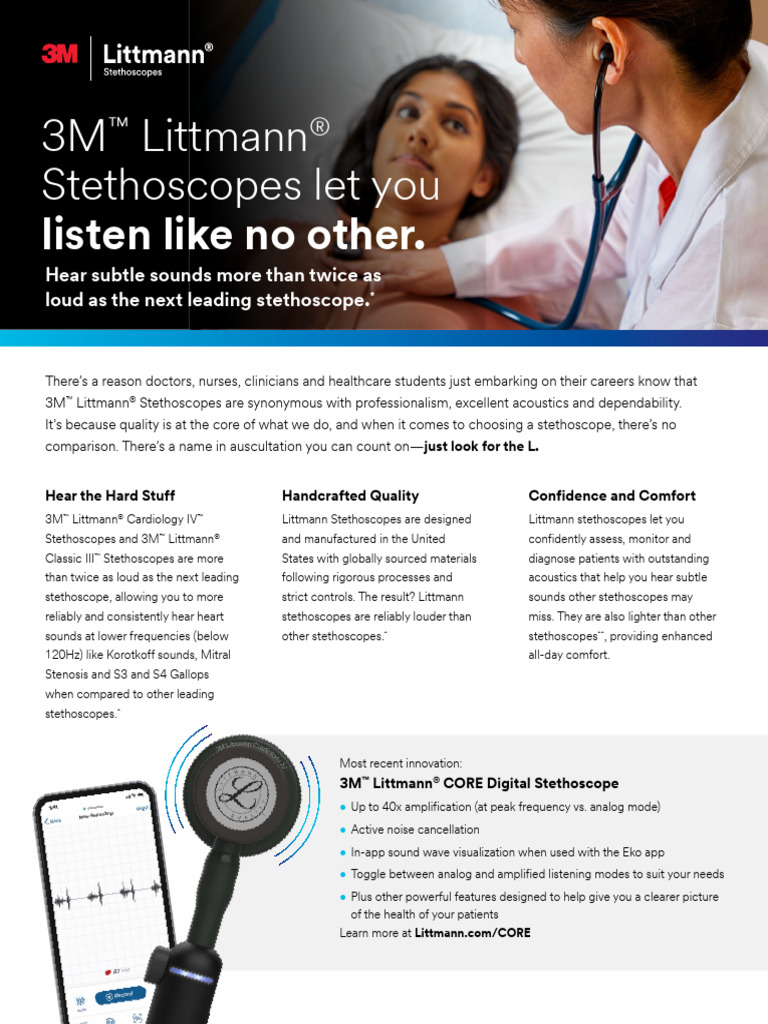 msd-littmann-claims-flyer-ada-en | PDF | Cardiovascular System | Acoustics