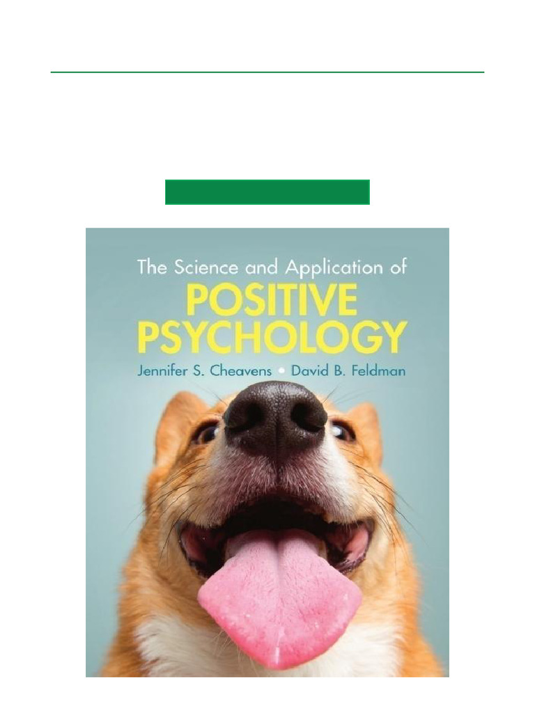 Positive Psychology: Science & Applications | PDF | Positive Psychology ...