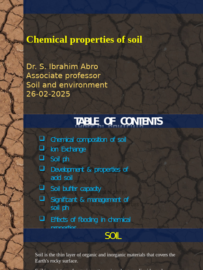 Soil Chemical Properties Explained | PDF | Soil | Hydroxide