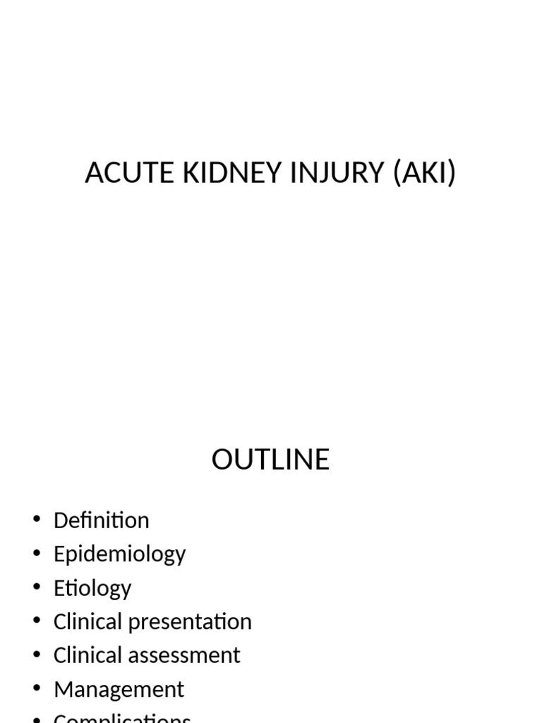 Acute Kidney Injury (Aki) 2 | PDF | Kidney | Urology