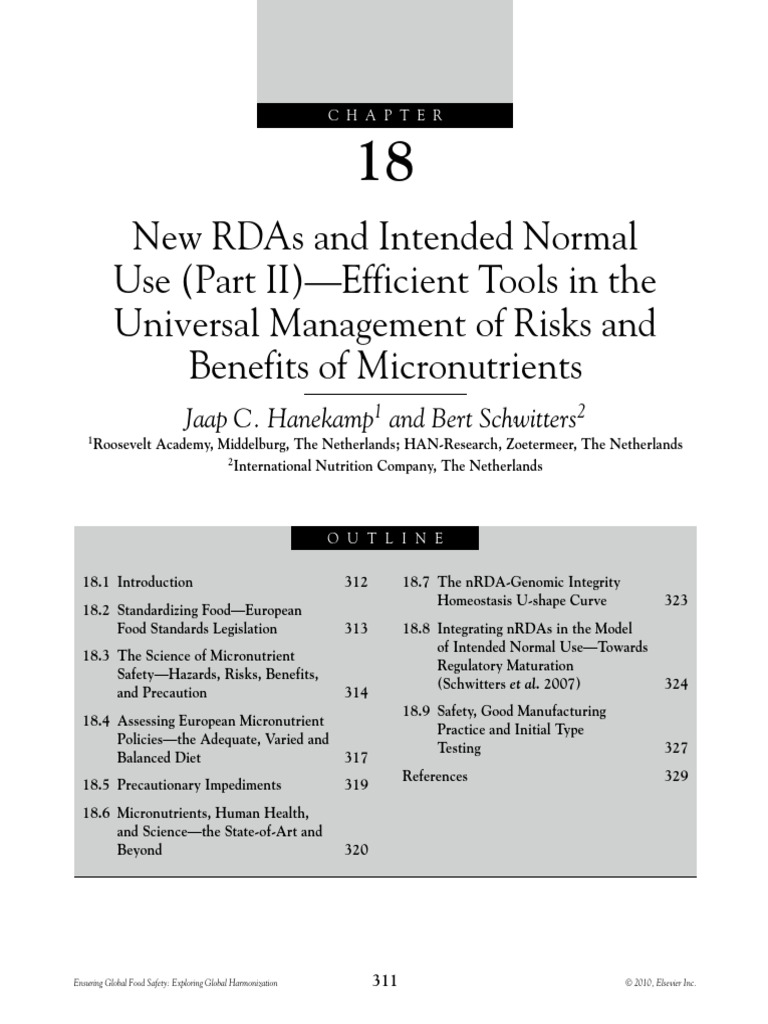 Chapter 18 - New RDAs and Intended Normal Use Part II Eff - 2010 ...