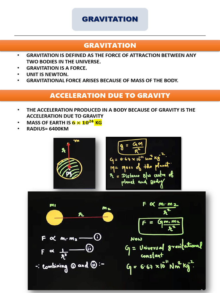 Gravitaion Notes | PDF
