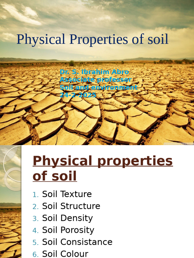 Physical Properties of Soil Explained | PDF | Porosity | Soil