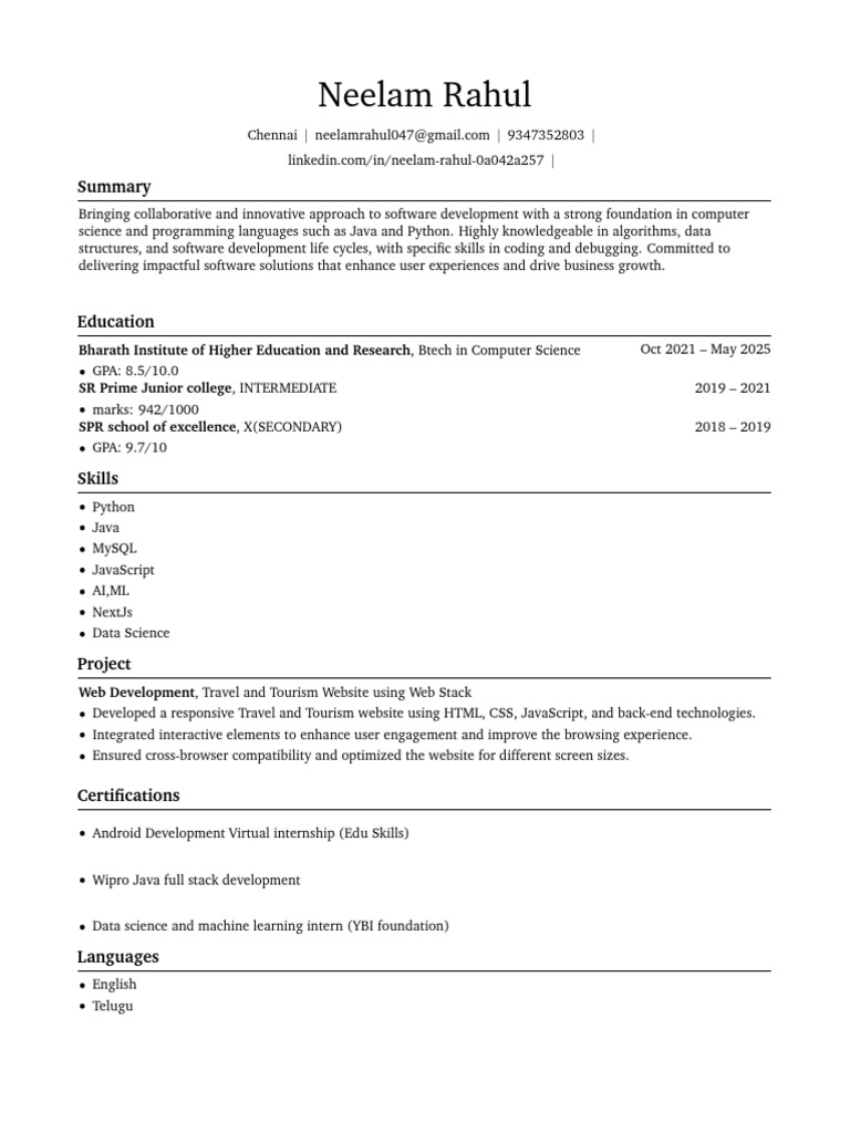 RenderCV_EngineeringResumes_Theme | PDF