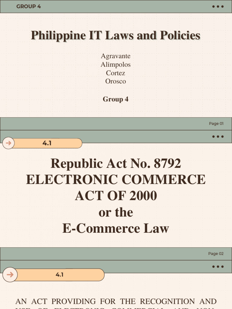 Topic 5 Philippine IT Laws and Policies | PDF | Cybercrime | Computing