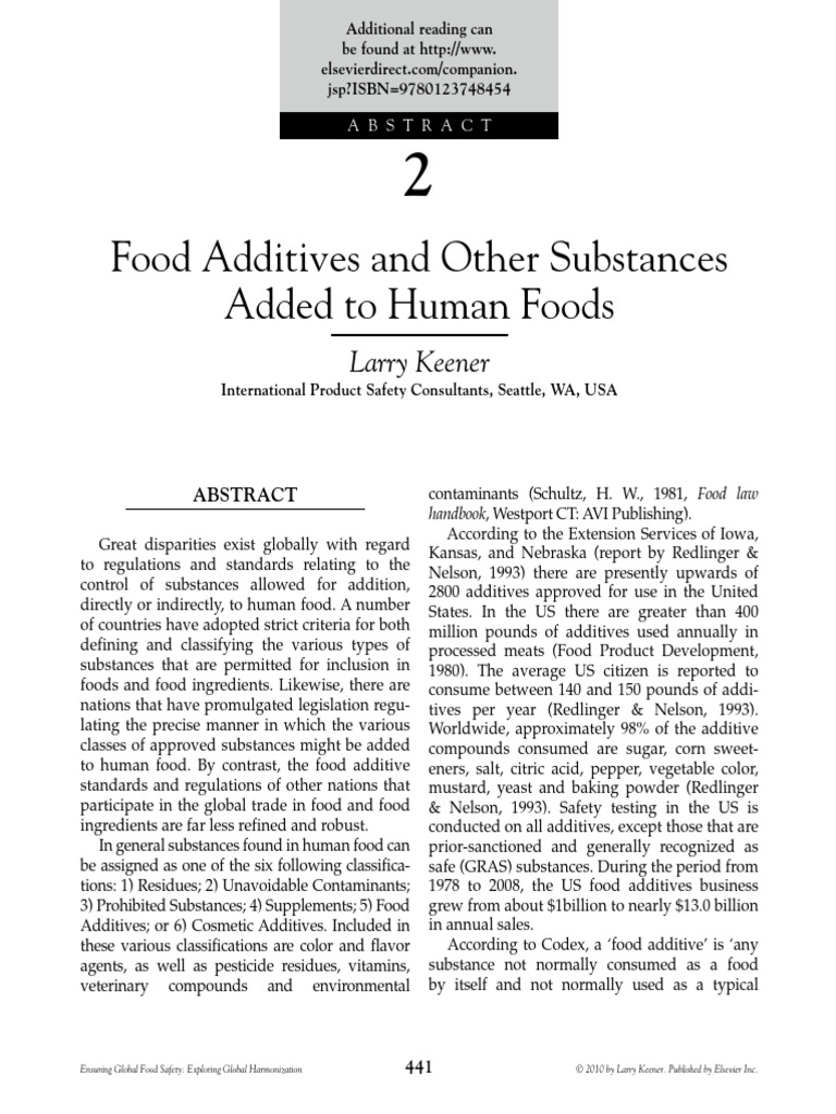 Abstract 2 - Food Additives and Other Substances Ad - 2010 - Ensuring ...