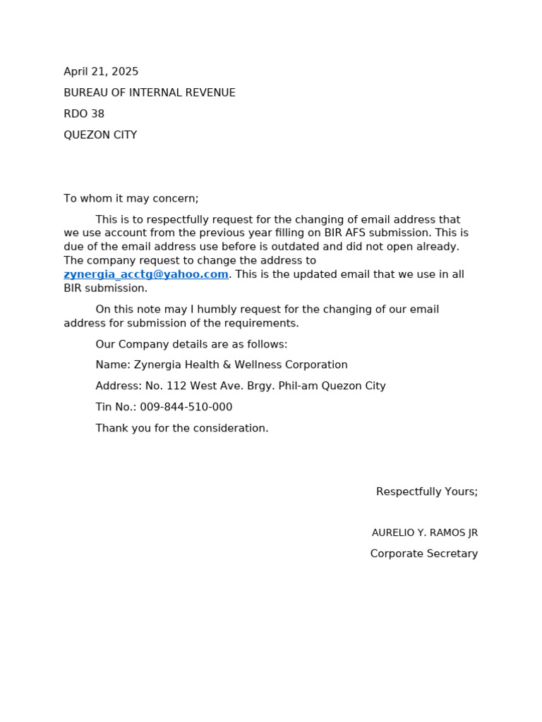 Letter of Request | PDF