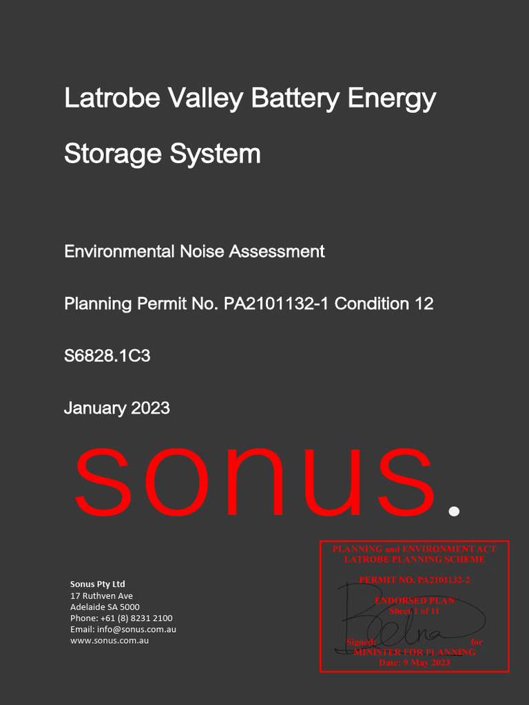 Latrobe - Valley - BESS - Predictive - Noise - Assessment 2023 | PDF ...