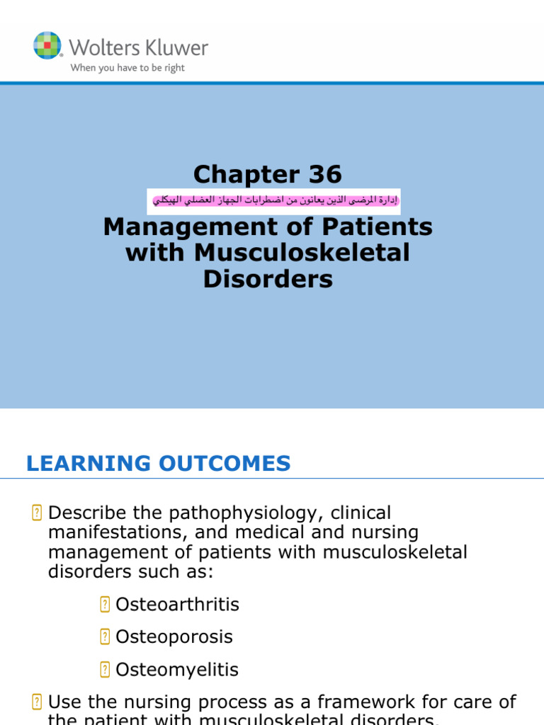 LECTURE 14 - MUSCULOSKELETAL DISORDERS - Chapter36 | PDF