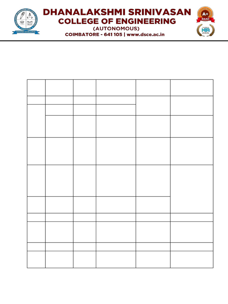 HACKATHON 2025 Hall Incharge Details | PDF