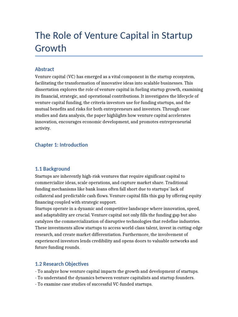 Venture Capital Startup Growth Expanded | PDF | Venture Capital ...