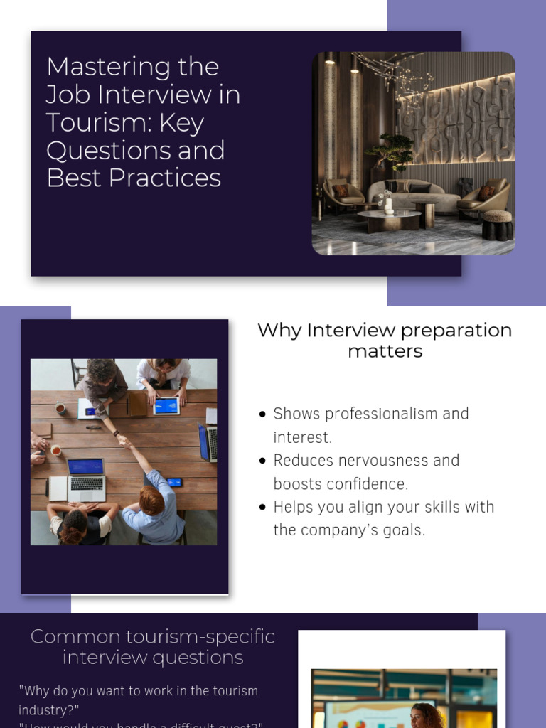 Mastering The Job Interview in Tourism Key Questions and Best Practices | PDF