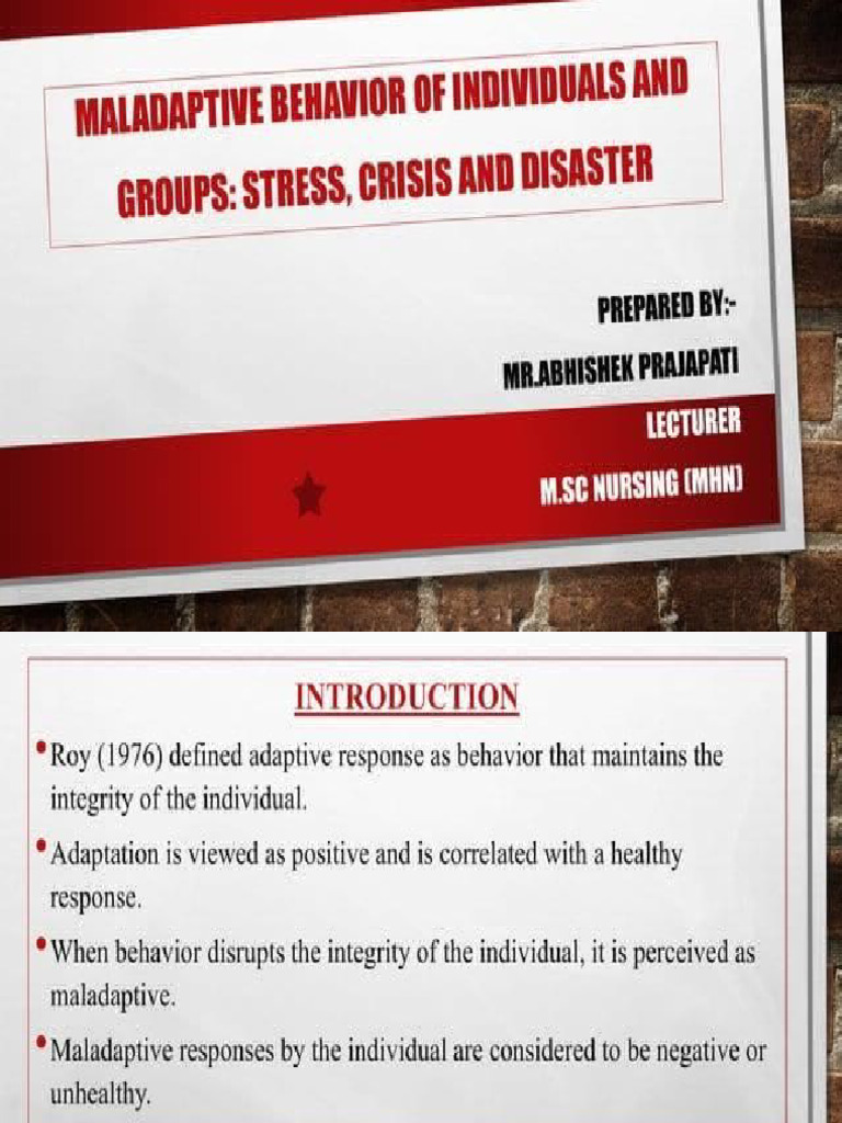 Maladaptive Behaviour | PDF