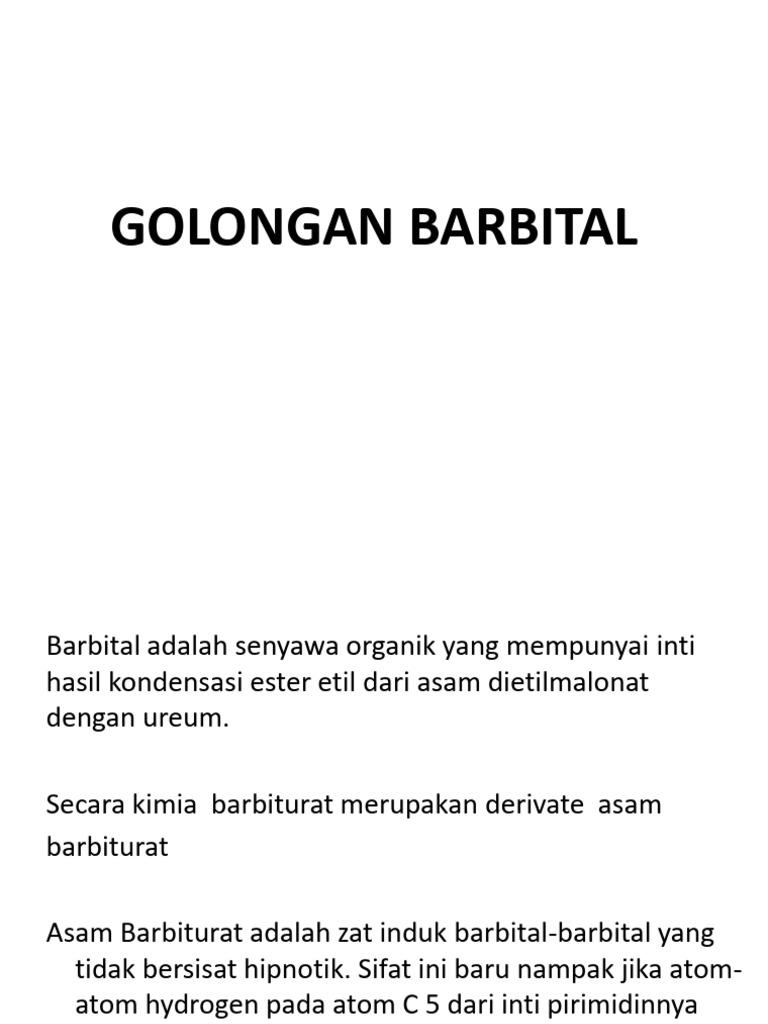 Sifat dan Identifikasi Barbital dan Barbiturat | PDF