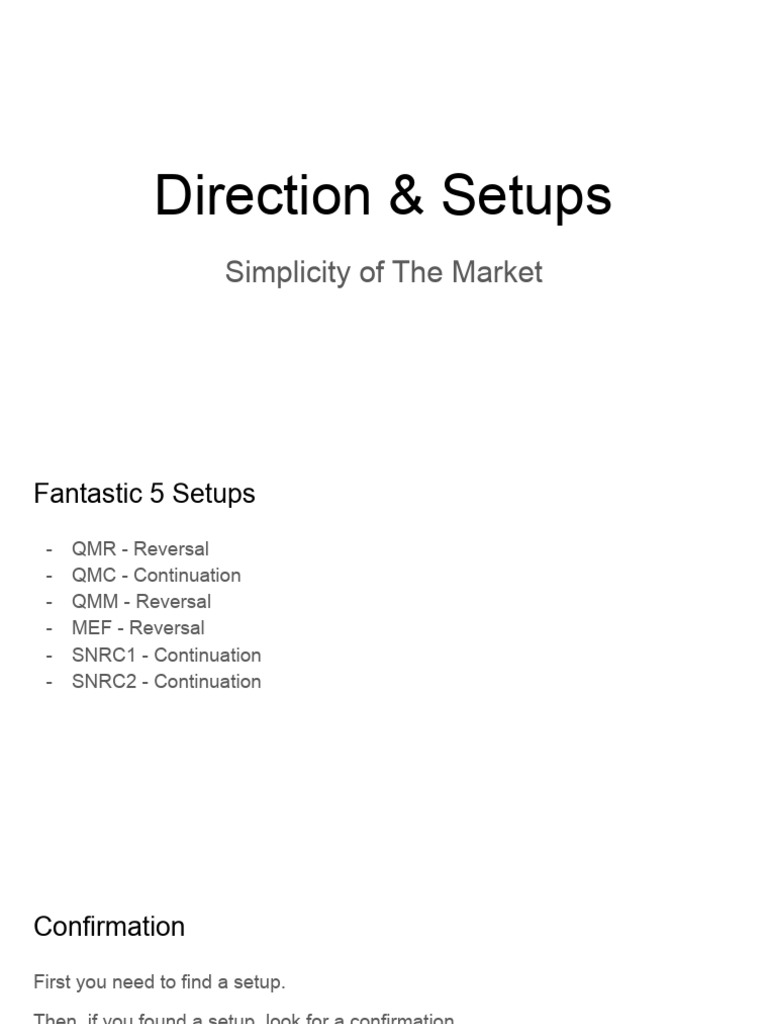 Direction + Setups | PDF