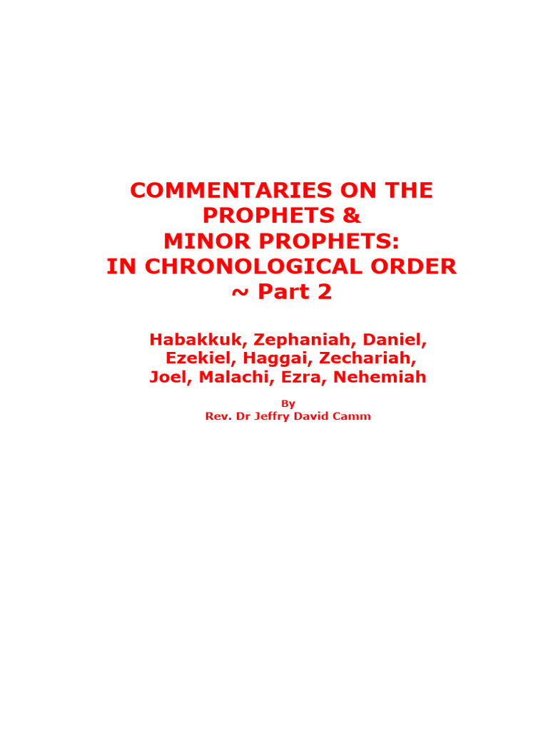 Commentaries of the Prophets & Minor Prophets ~ Part 2 | PDF | Daniel ...