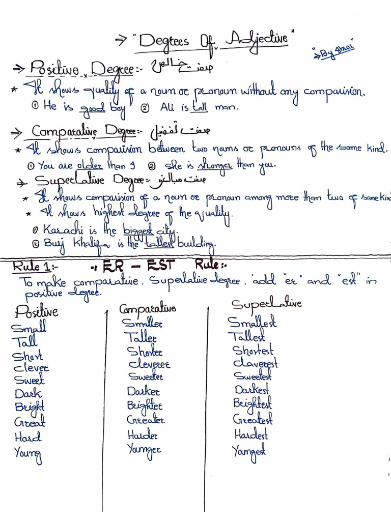 Degrees of ADJ | PDF