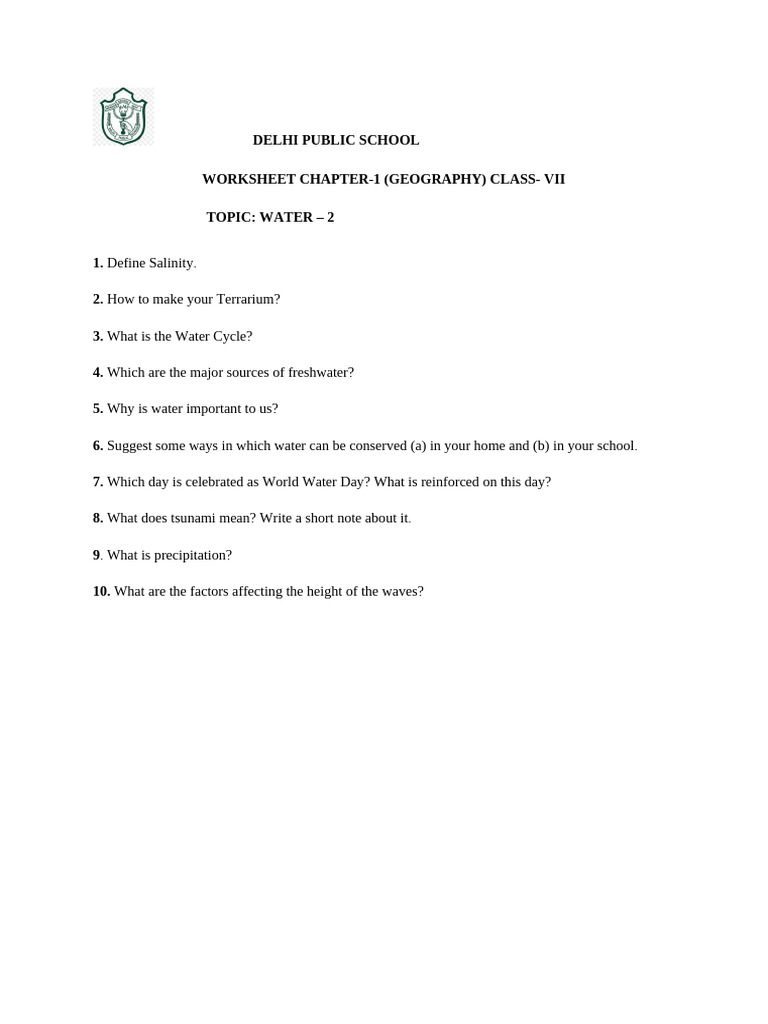 Level 2 Water Geo | PDF