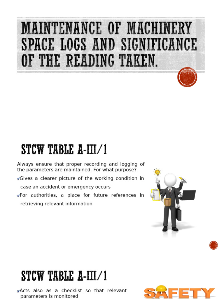 WEEK 6 7 Maintenance of Machinery Space Logs and Significance of The ...