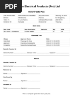 Returnable Gate Pass | PDF