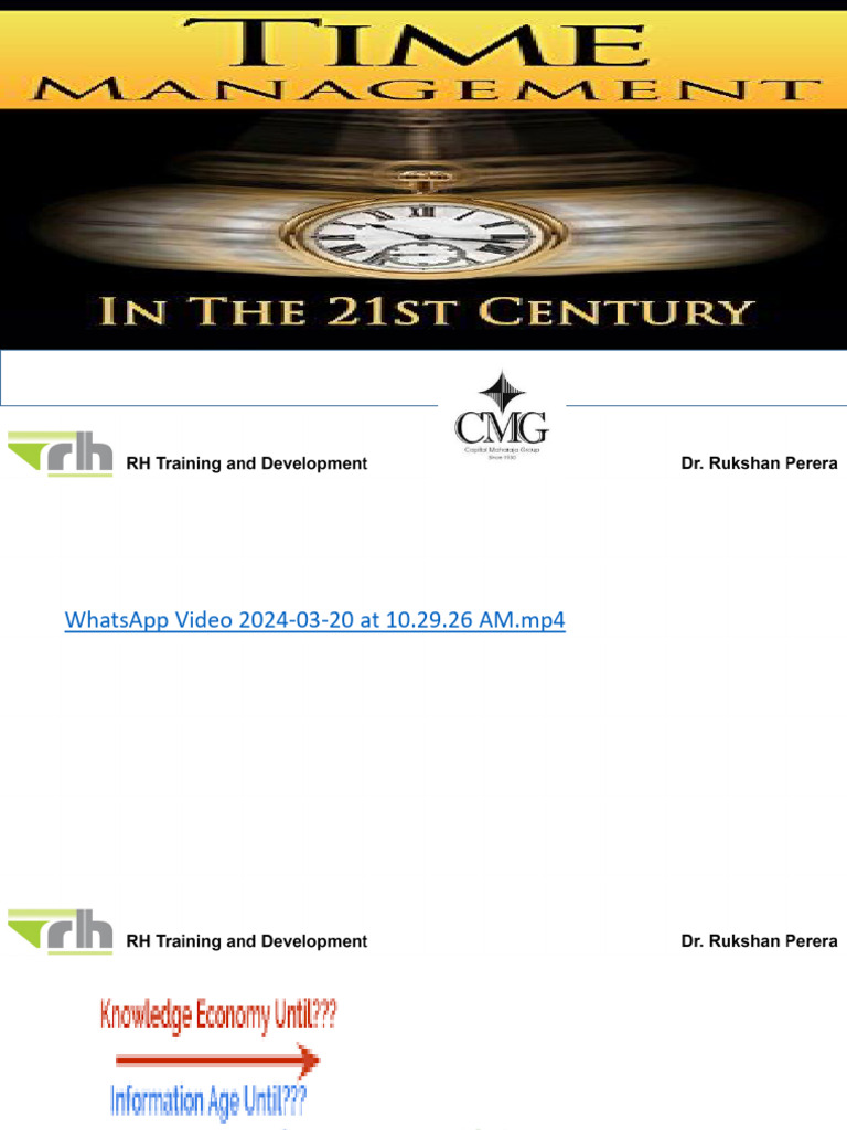 26.04.2024 - Time Management | PDF | Procrastination | Professional Skills