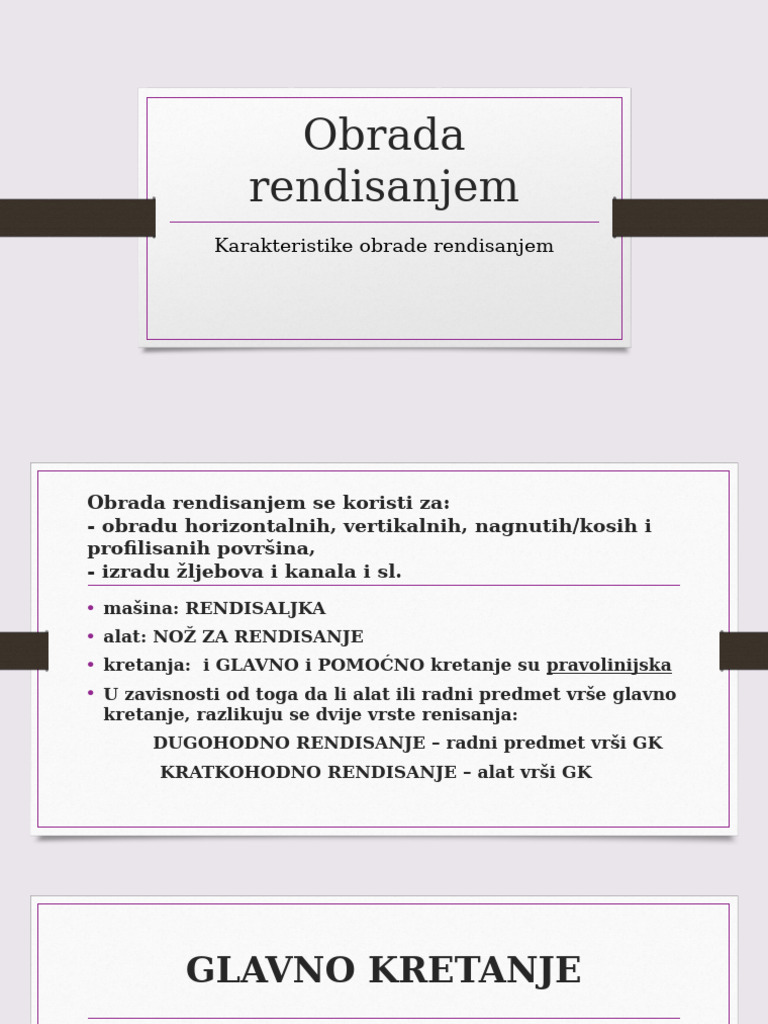 Obrada Rendisanjem | PDF