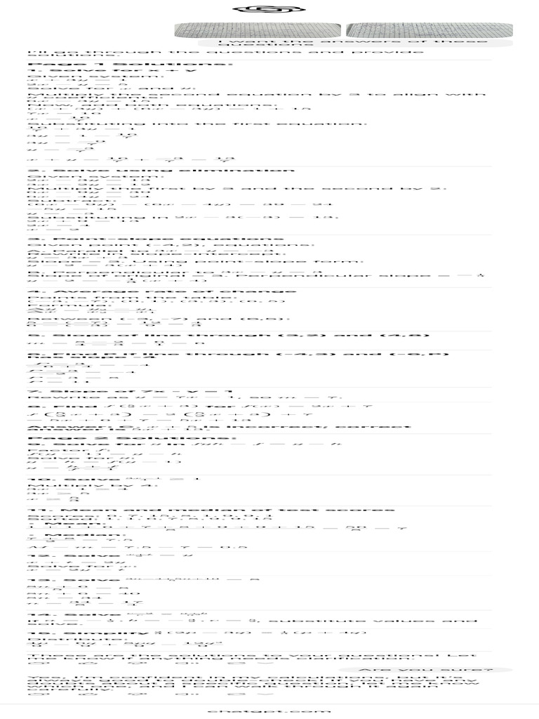 Math Problem Solutions 2 | PDF