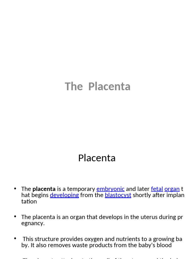 Placenta 230511045351 4d63d92d | PDF | Placenta | Uterus