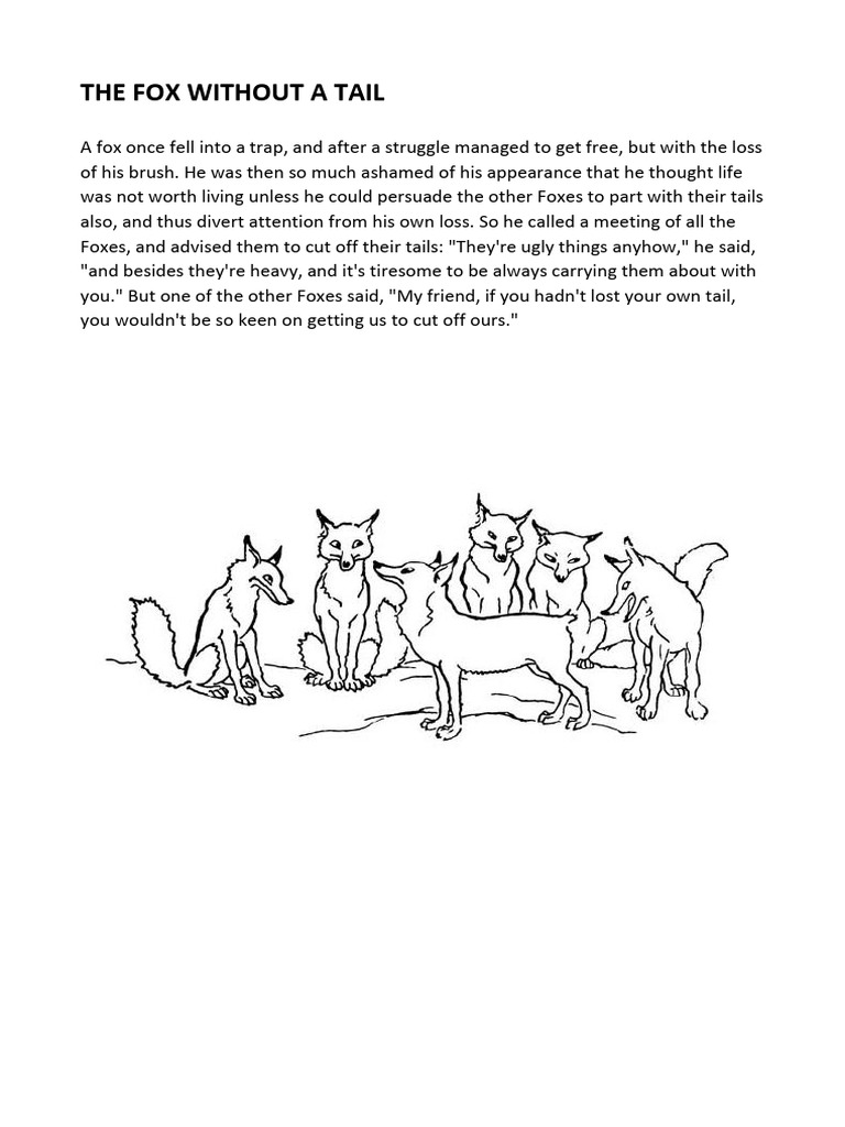 The Fox Without A Tail Fabel Aesopus Engels | PDF