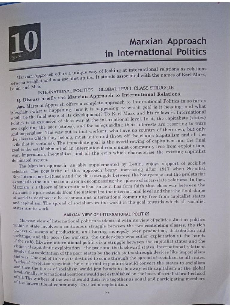 Marxian Approach | PDF